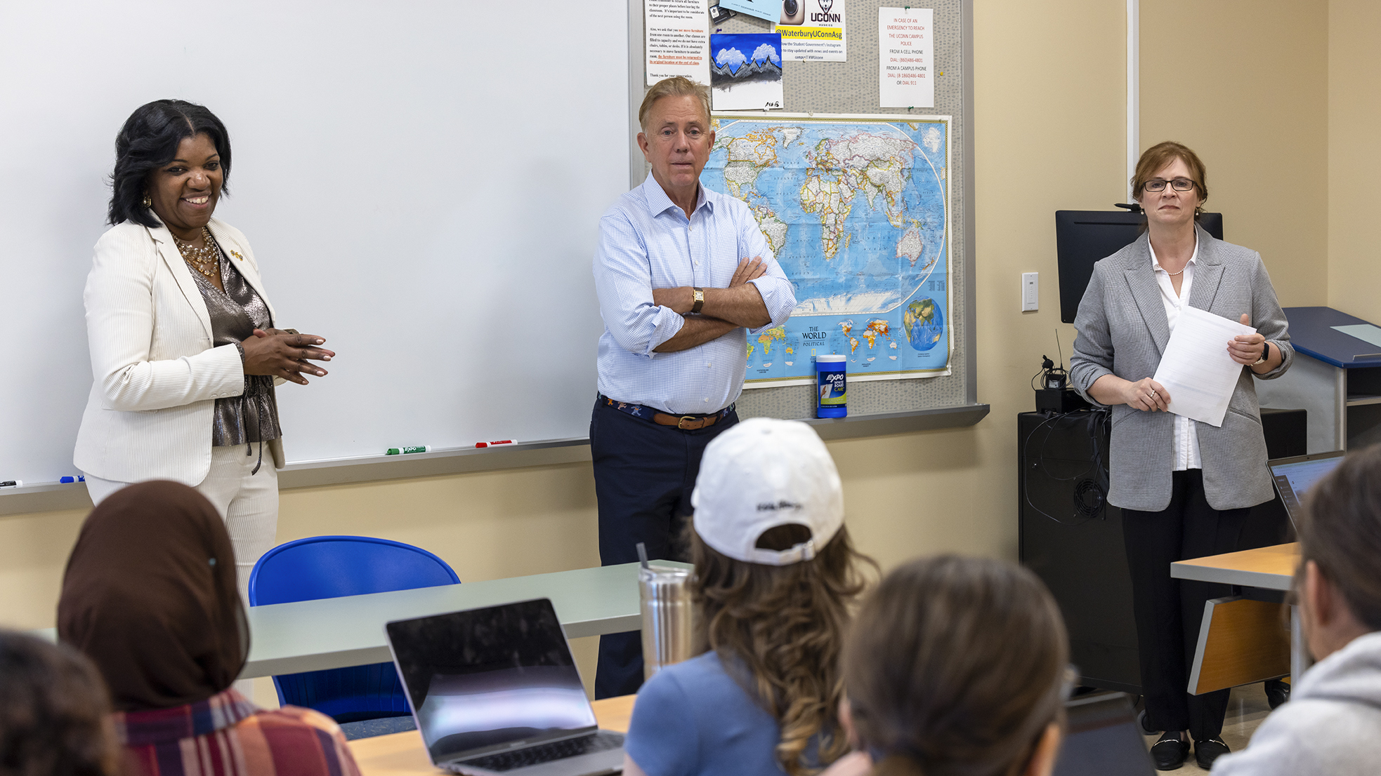 Governor Lamont Visits UConn Waterbury HDFS Course - UConn Today